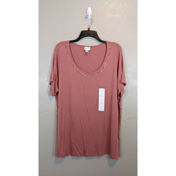 Jaclyn Smith Tops Nwot Jaclyn Smith Womans Plus 2x Blush Pink Scoop
